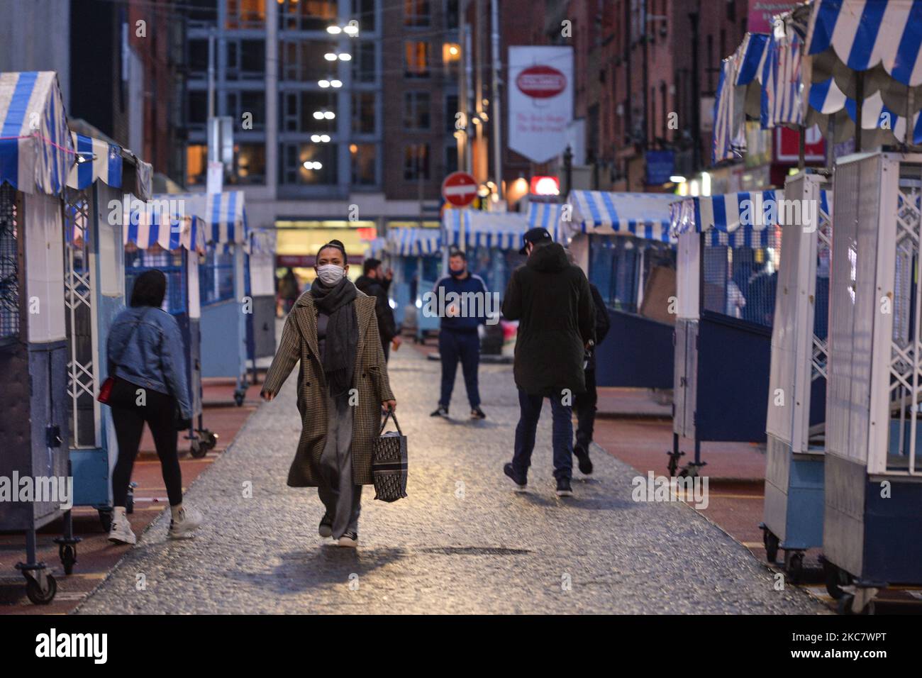 A view of Moore Street in Dublin city centre during Level 5 Covid-19 ...