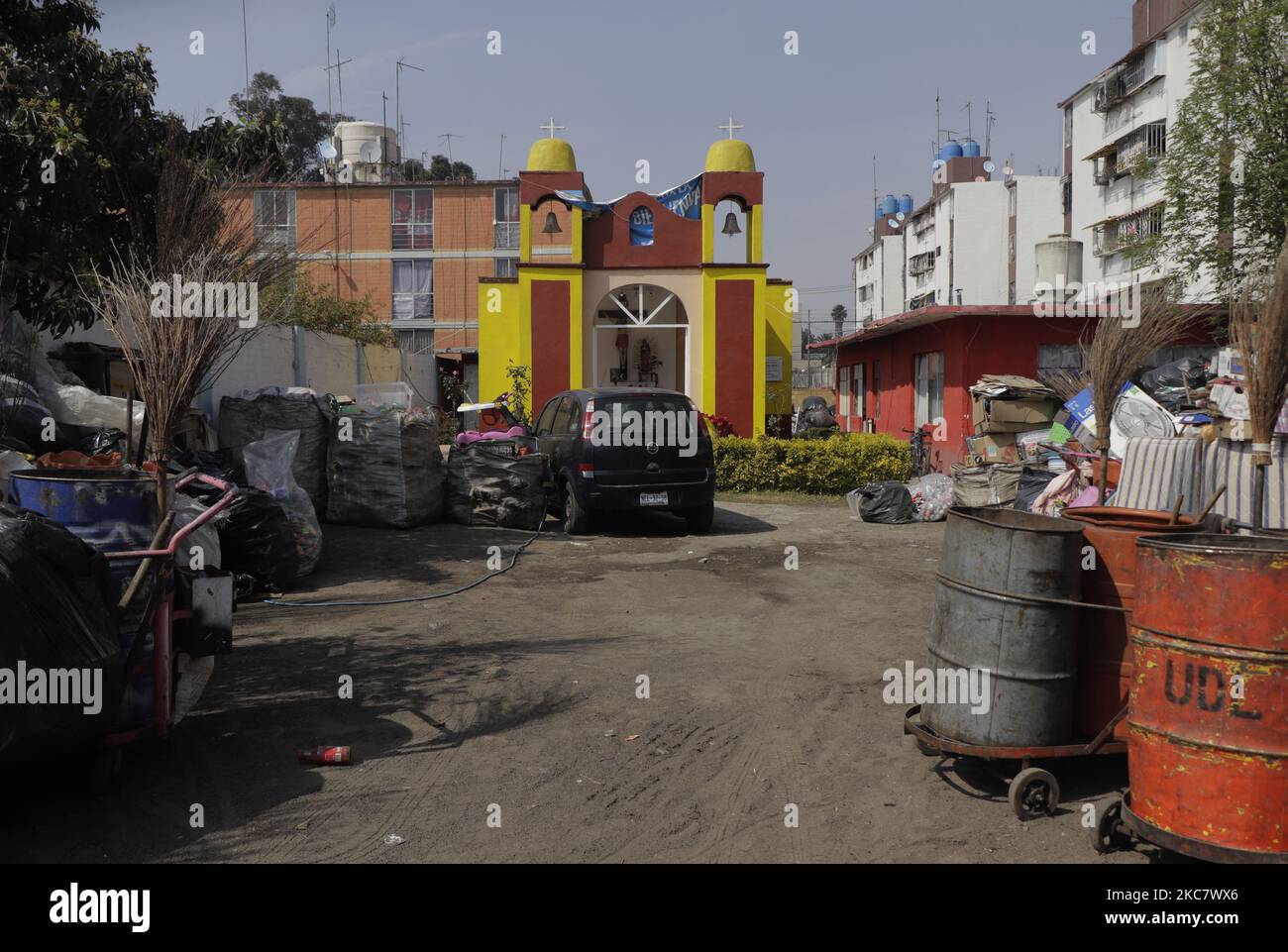 A chapel in a parking lot inside a housing unit located in the San ...