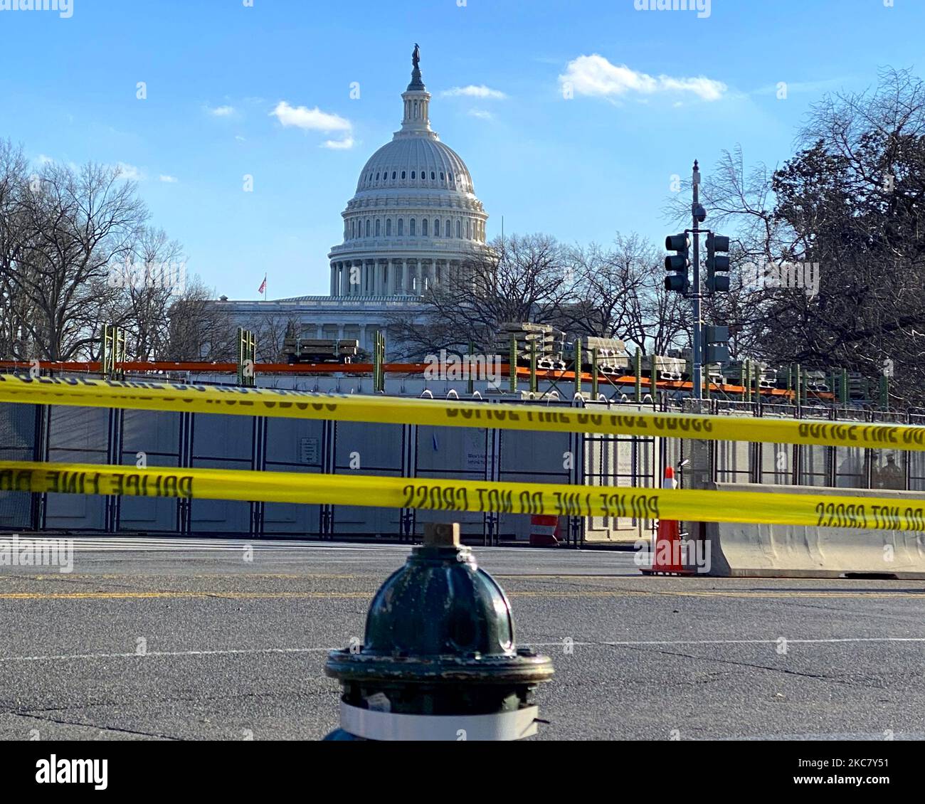 The Capitol Hill Building is seen during the day of the inauguration ...