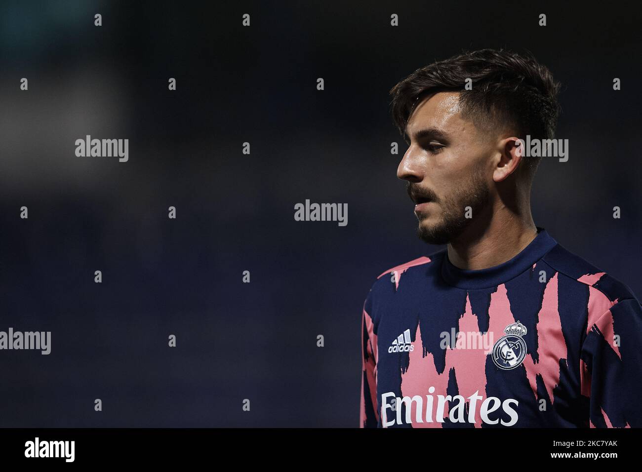 Victor Chust of Real Madrid during the warm-up before the round of 32 ...