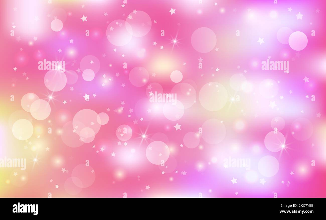 Fantasy pink background in sparkling stars for design. Vector ...