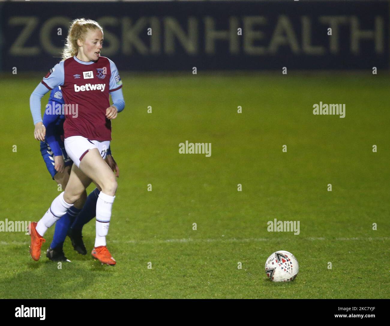 Grace Fisk of West Ham United WFC during FA Women's Continental Tyres ...