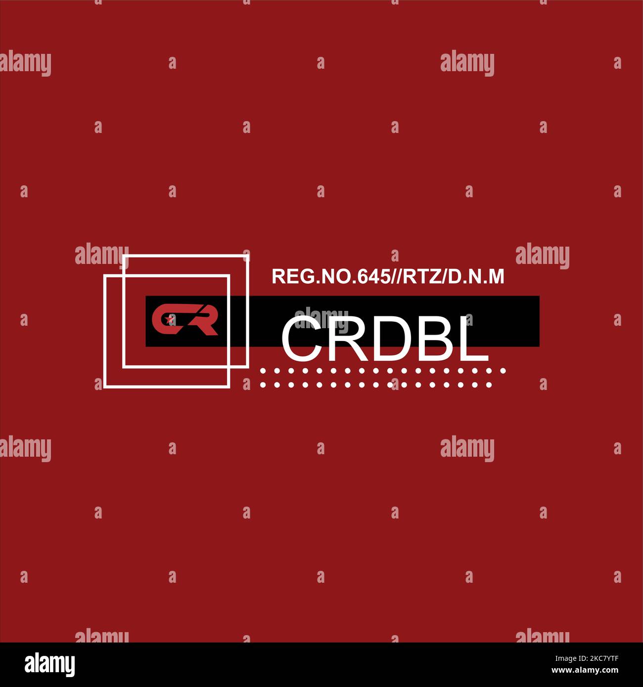A minimalistic design for clothing brands isolated on a red background ...