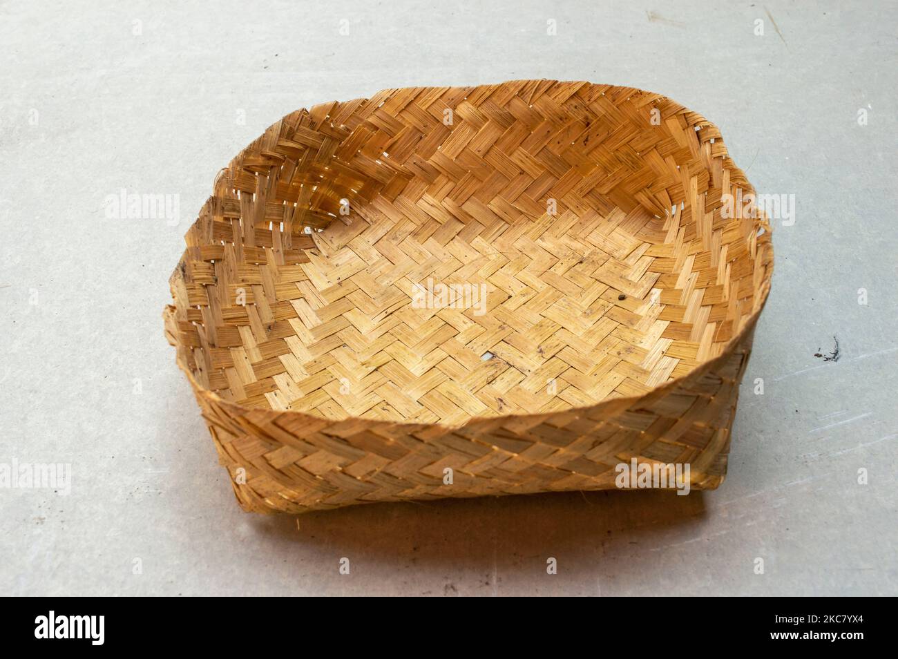 besek, a traditional food place made of woven bamboo Stock Photo - Alamy