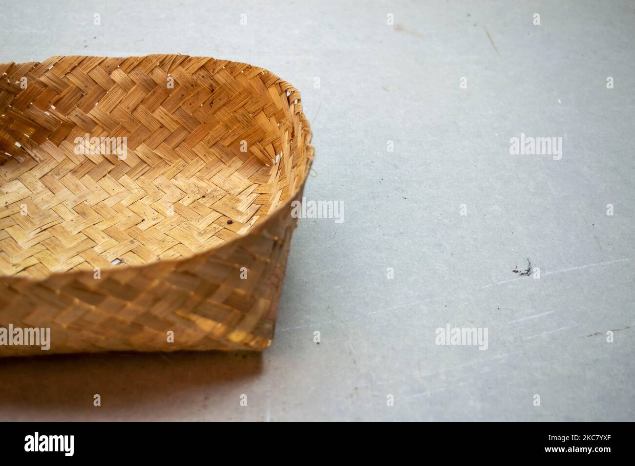 besek, a traditional food place made of woven bamboo Stock Photo - Alamy