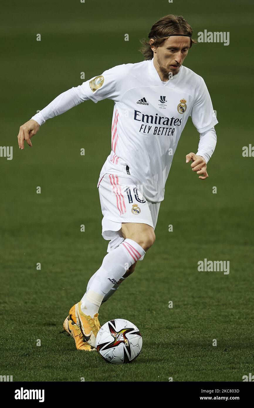 Luka Modric of Real Madrid in action during the Supercopa de Espana ...