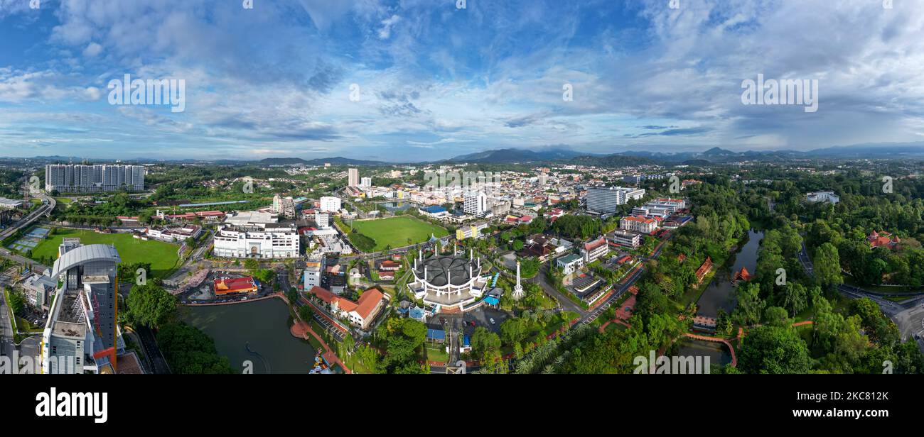 An aerial view of Seremban town, the capital city of Negeri Sembilan ...