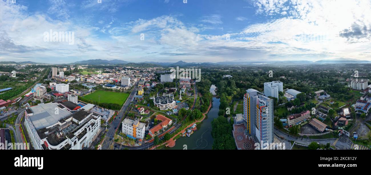 An aerial view of Seremban town, the capital city of Negeri Sembilan ...