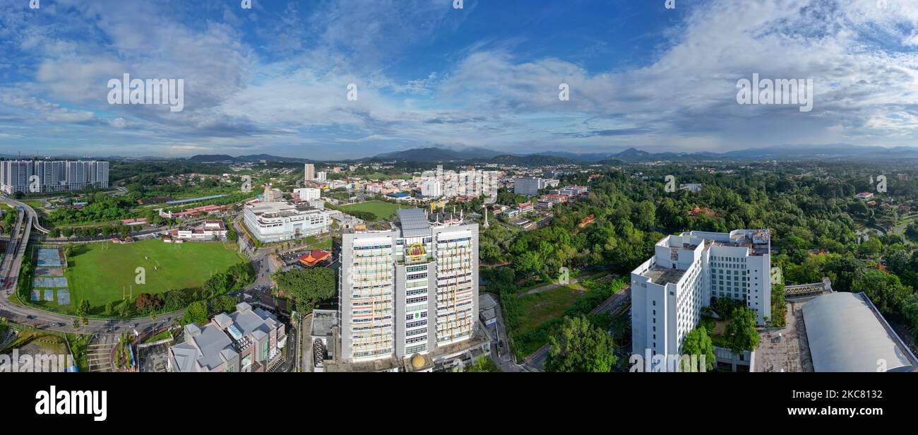 An aerial view of Seremban town, the capital city of Negeri Sembilan ...