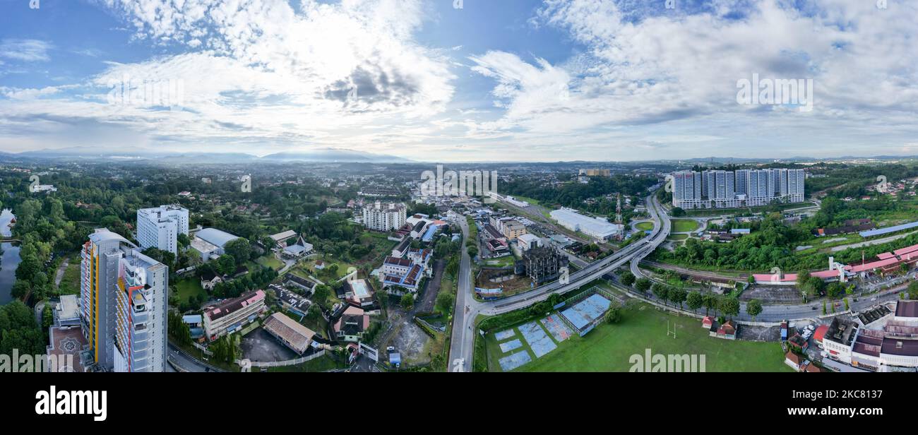 An aerial view of Seremban town, the capital city of Negeri Sembilan ...