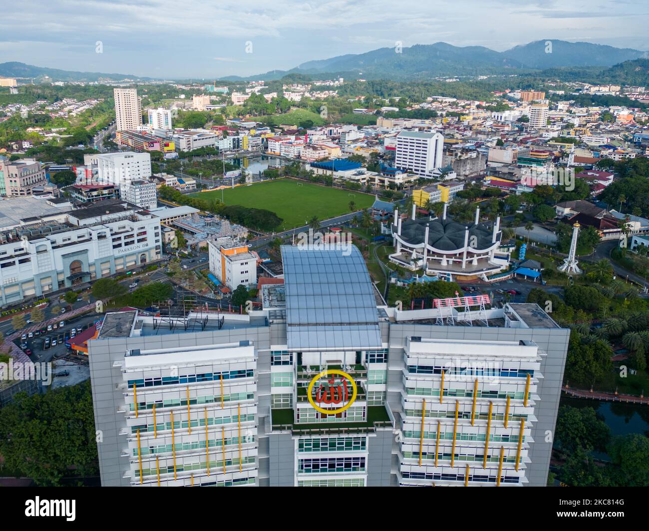 An aerial view of Seremban town, the capital city of Negeri Sembilan ...