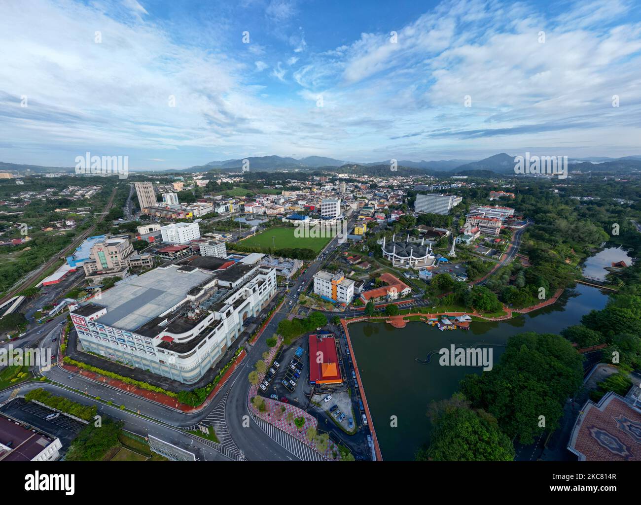 An aerial view of Seremban town, the capital city of Negeri Sembilan ...