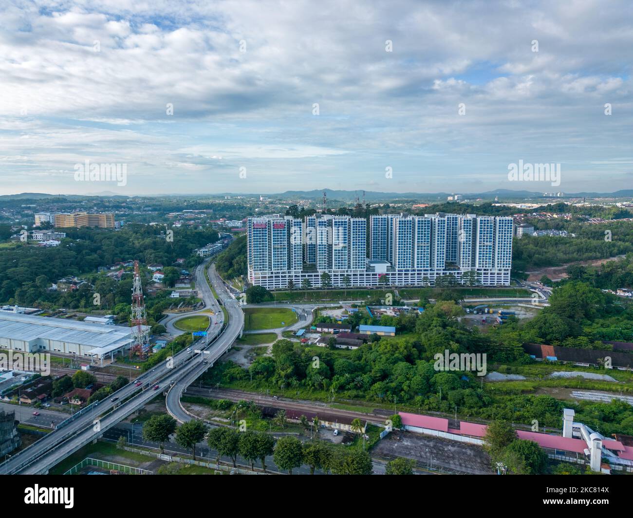 An aerial view of Seremban town, the capital city of Negeri Sembilan ...