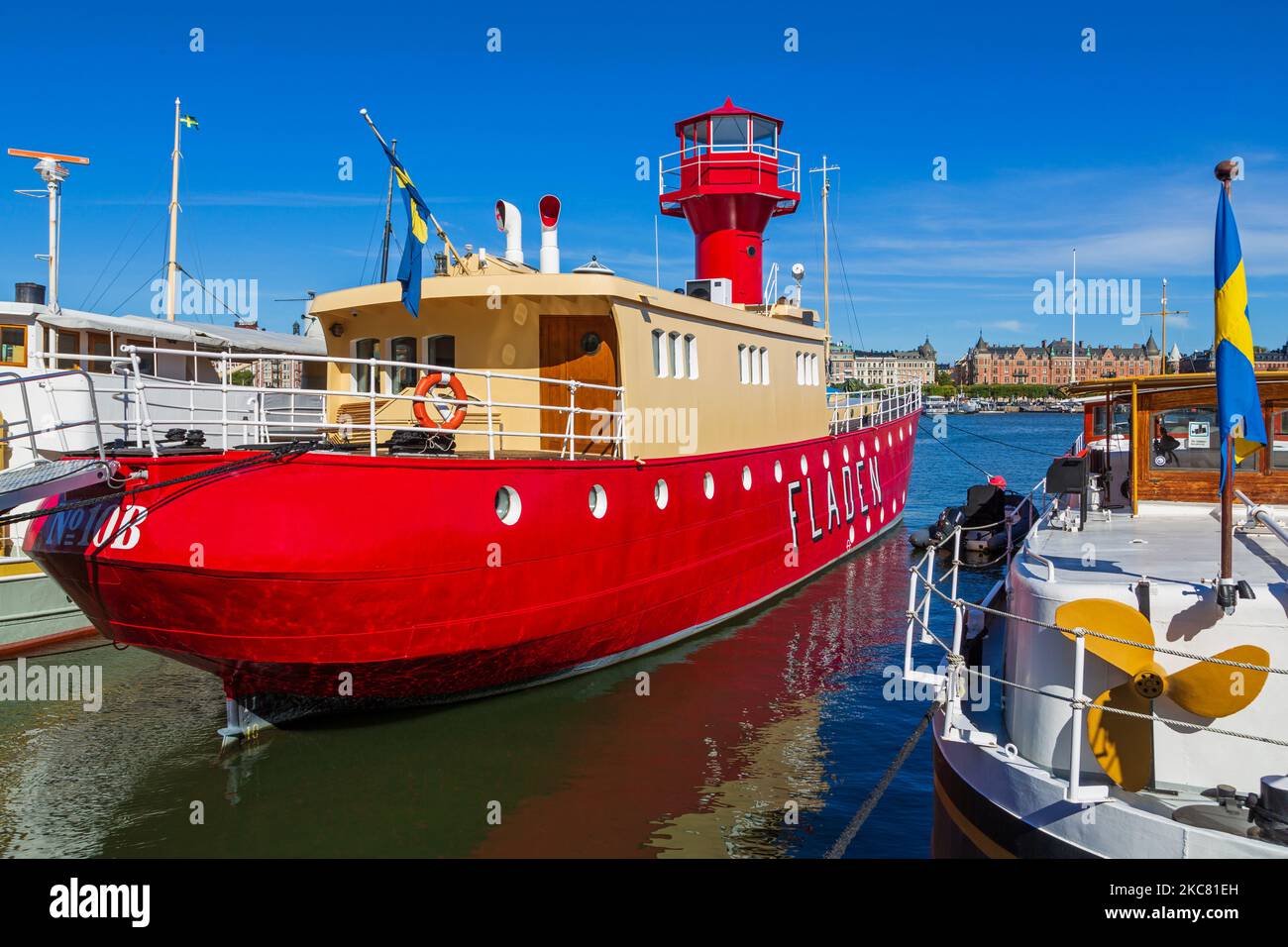 Fladen Lightship, Skepps-holmen,Stockholm, Sweden, Scandinavia Stock ...