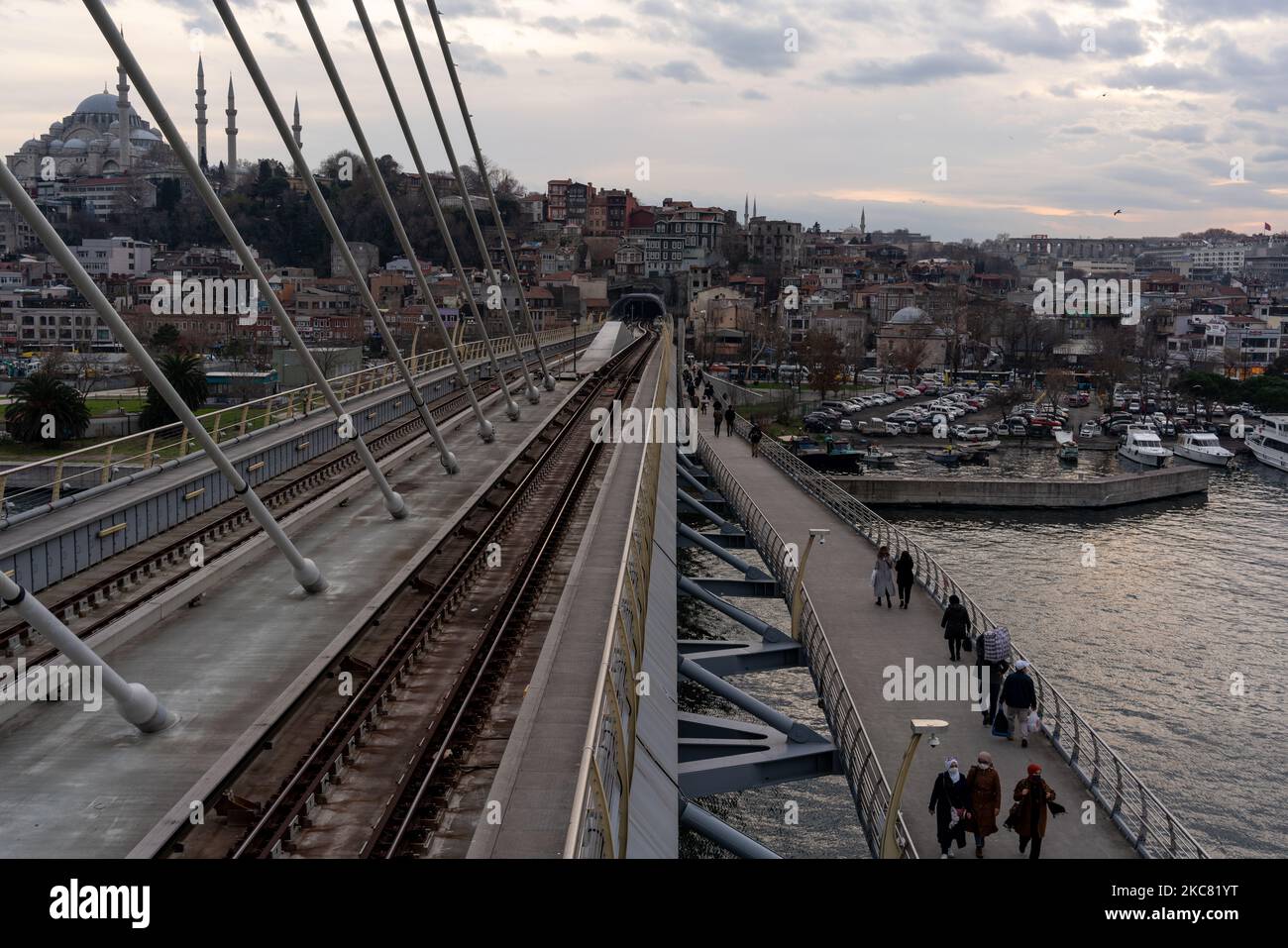 A general view of the historical peninsula from the Golden Horn (Halic ...
