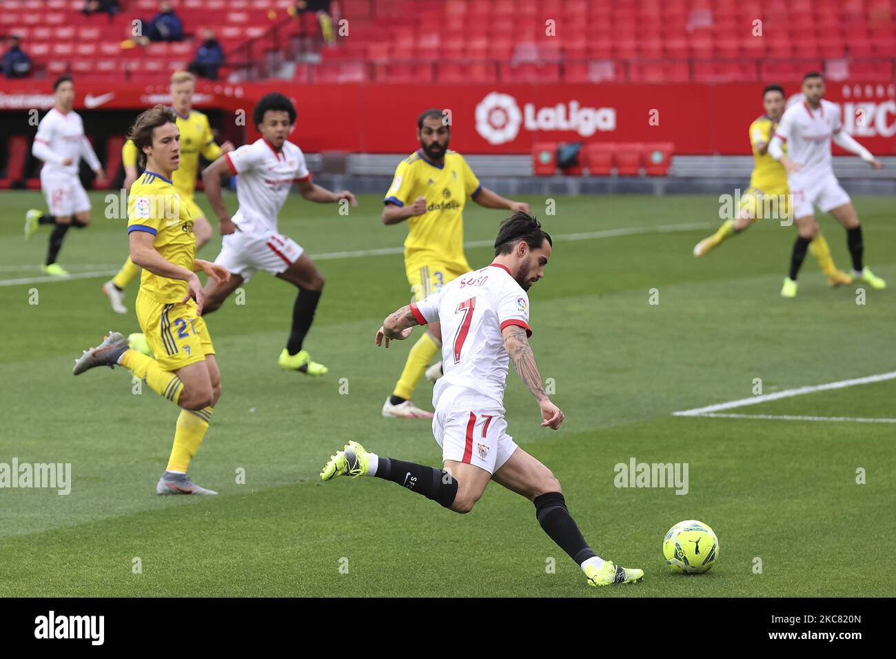 Suso of Sevilla CF during the La Liga Santander match between Sevilla ...