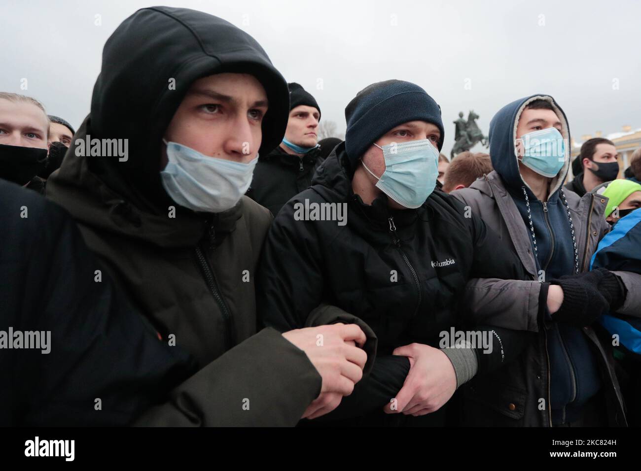 Supporters of Alexei Navalny during a rally in support of jailed ...