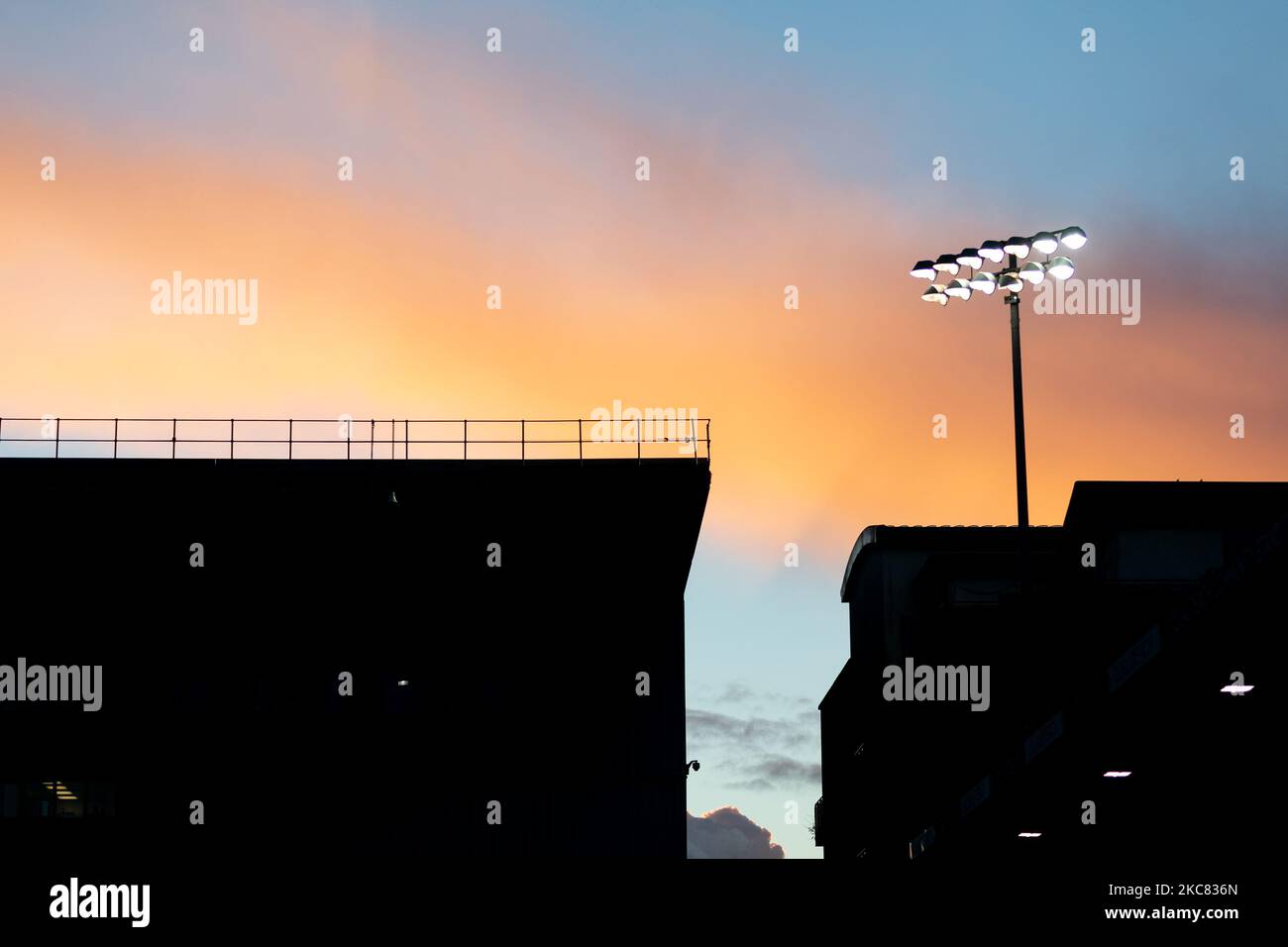 A general whew of the sunset during the Sky Bet League 2 match between ...