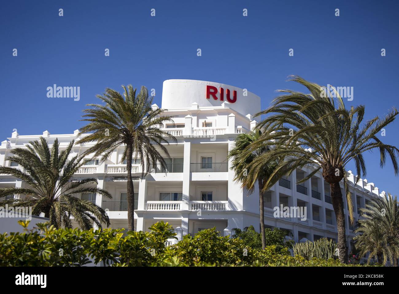 The Hotel Riu Palace in Maspalomas is pictured on the island of Gran ...