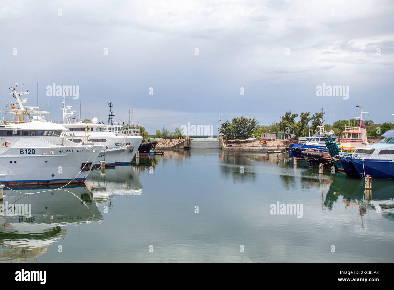 View of the Frances Bay Mooring Basin, providing secure sheltered ...