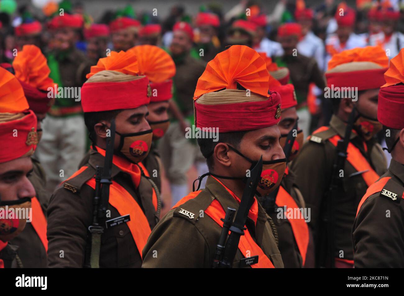 Uttar Pradesh Police Personnels march along Police lines on Republic ...