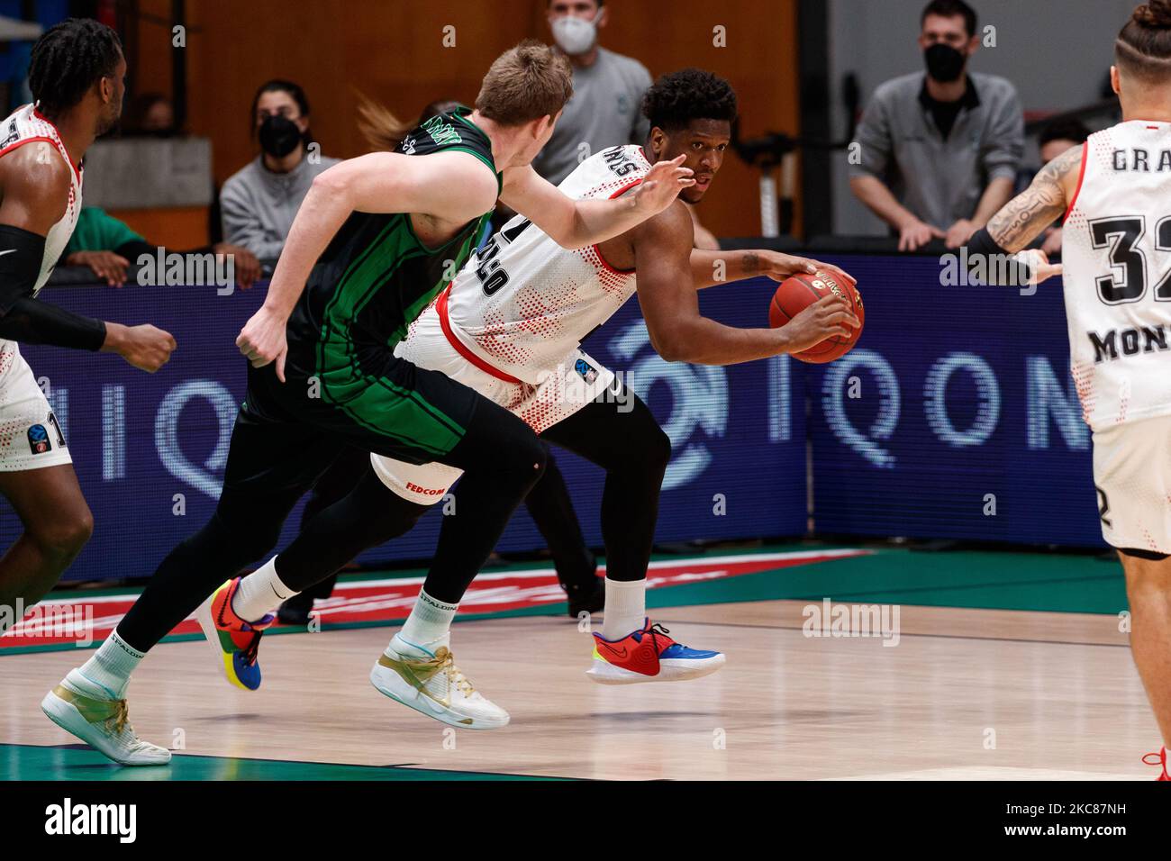 Damien Inglis of AS Monaco in action during the Eurocup 7 Days Top 16 ...