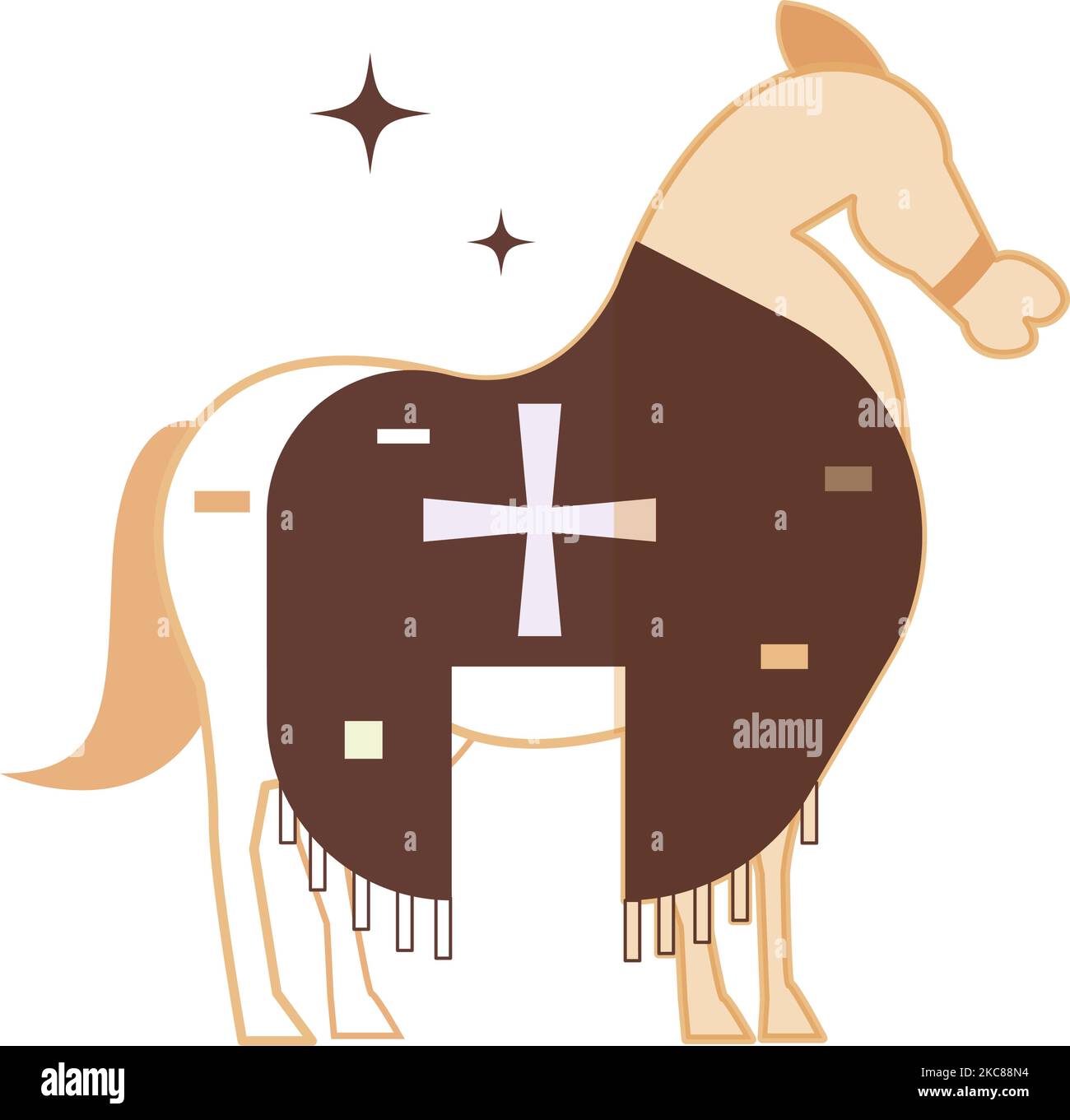 Isolated medieval knight horse cavalry icon Vector Stock Vector Image ...