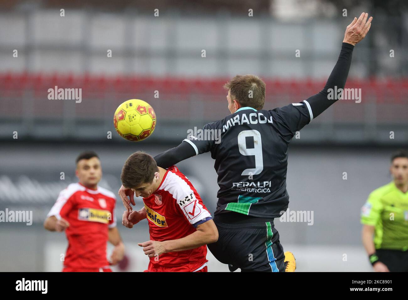 Minel sabotic of carpi fc and luca miracoli of feralpisalo hi-res stock ...