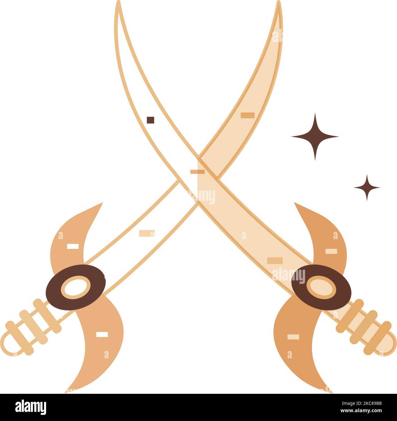 Isolated pair of medieval swords icon Vector Stock Vector Image & Art - Alamy