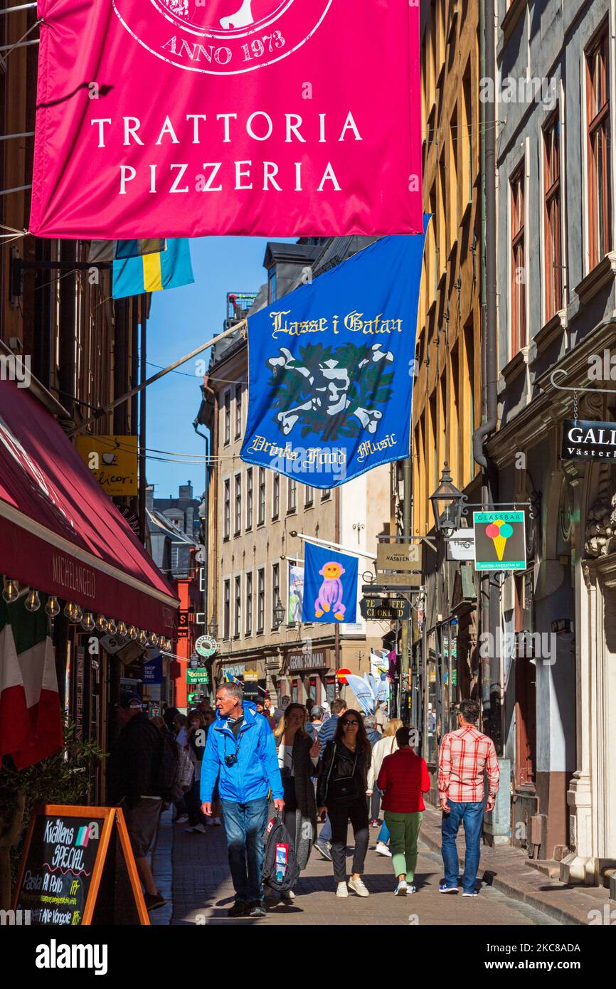 Västerlånggatan sweden stockholm hi-res stock photography and images ...