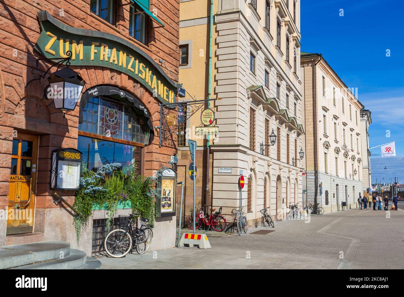 Architecture on Skeppsbron in Gamlastan, Stockholm, Sweden, Scandinavia ...