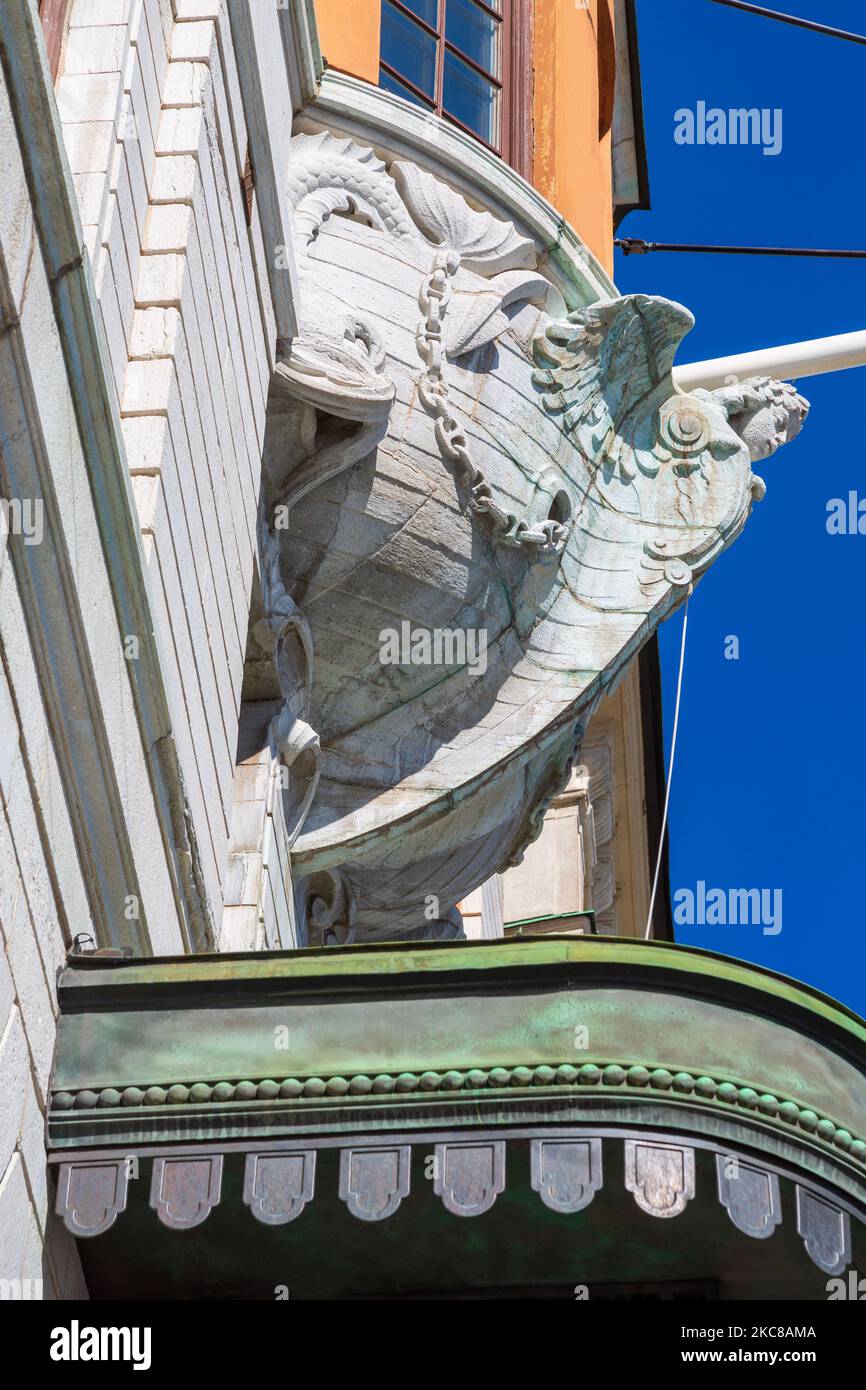 Architecture on Skeppsbron in Gamlastan, Stockholm, Sweden, Scandinavia ...