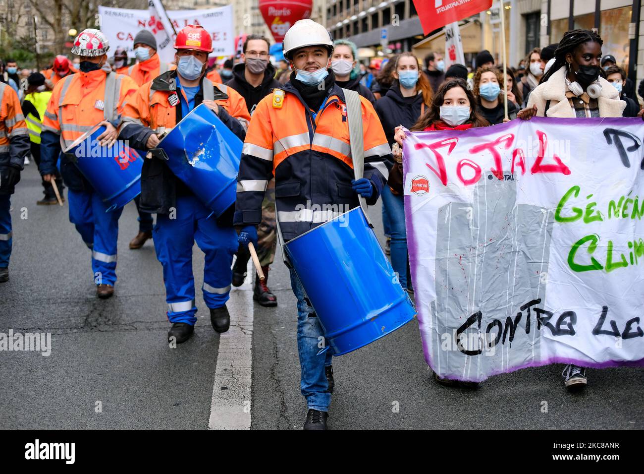 Total employees in strike in Paris, France, on 23rd January 2021 ...