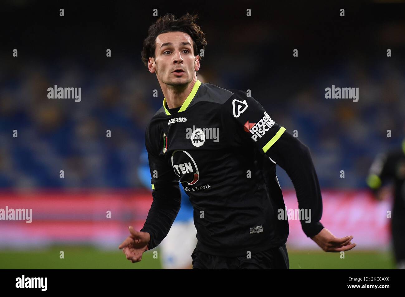 Luca Vignali of Spezia Calcio during the Coppa Italia match between SSC ...