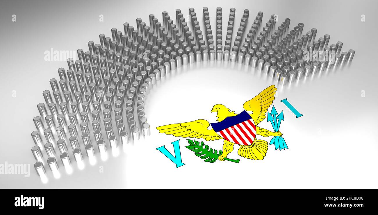 American Virgin Islands flag - voting, parliamentary election concept ...