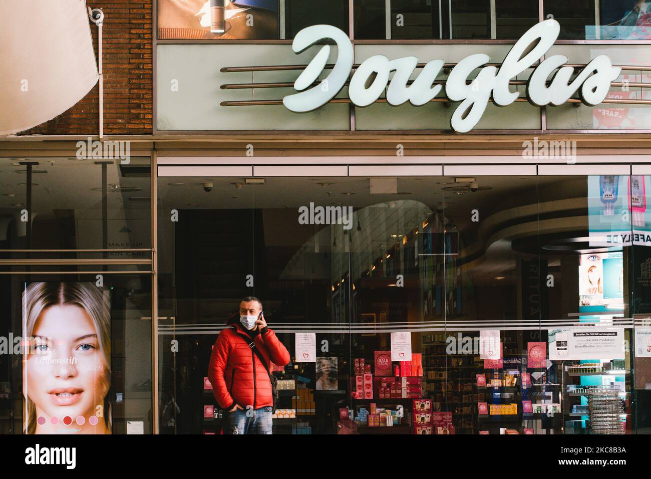general view of Douglas perfume retail store in the central station in ...