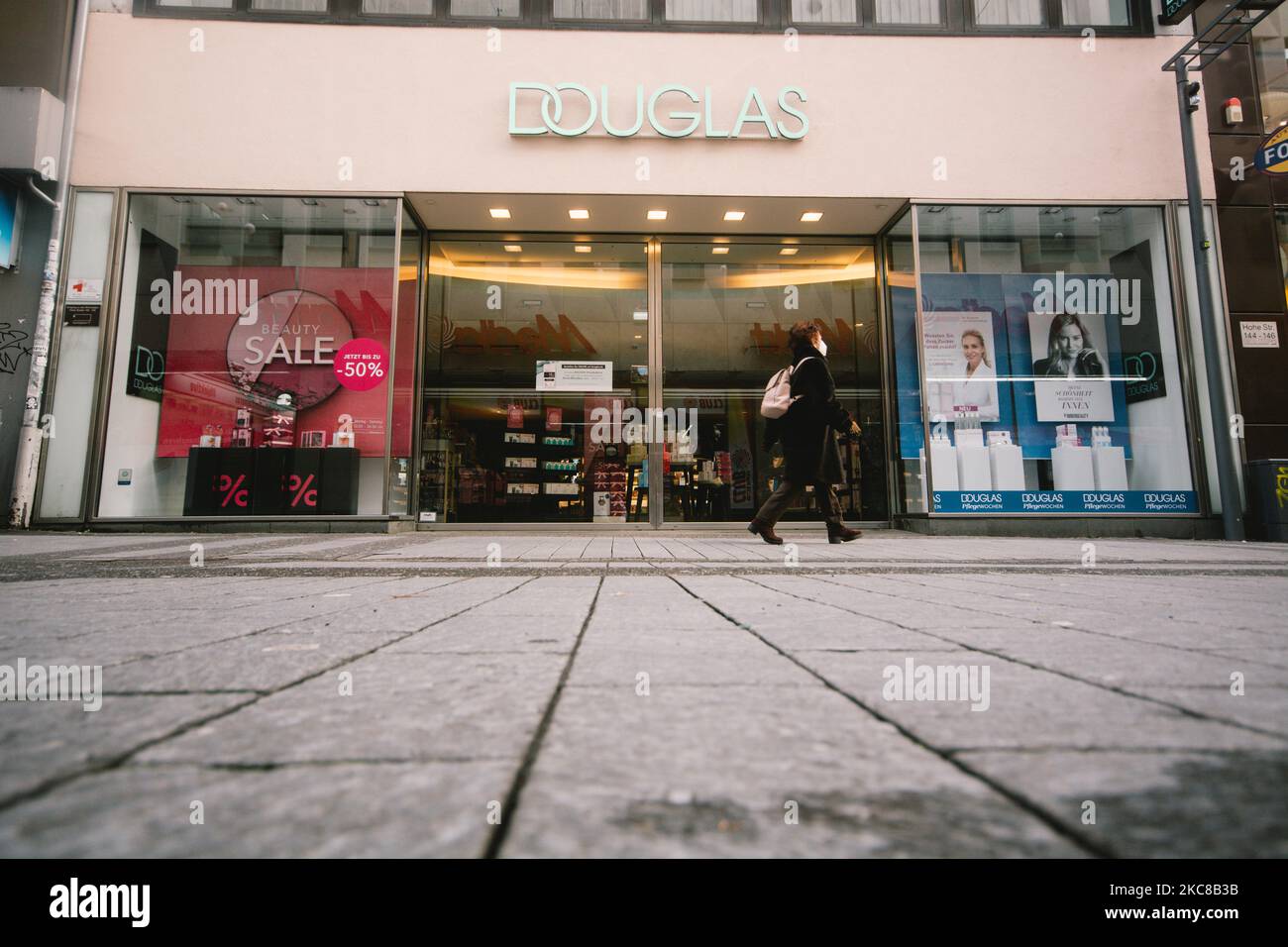 general view of Douglas perfume retail store in the city center of ...
