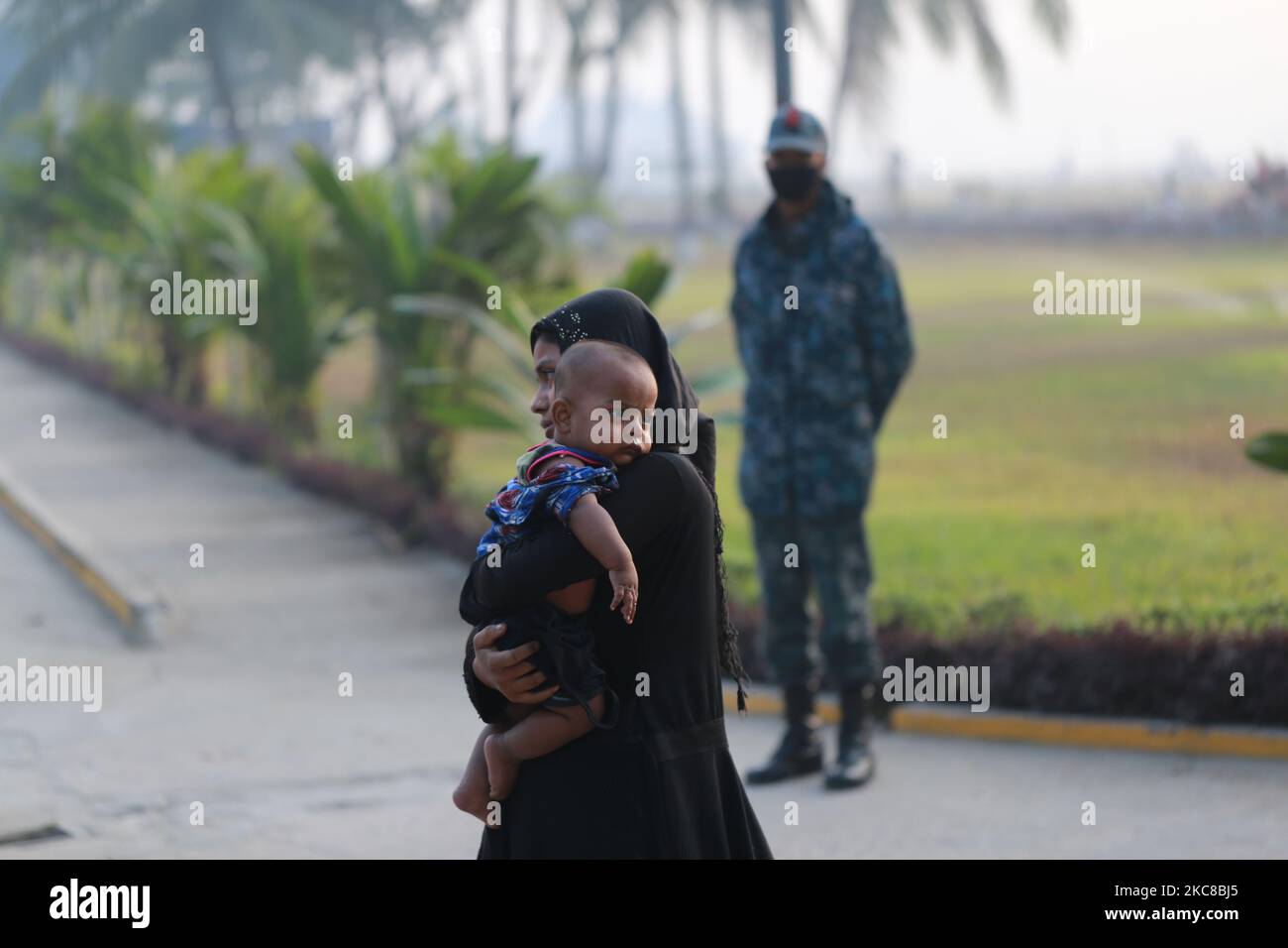 Rohingya refugees are relocated to the controversial flood-prone island ...