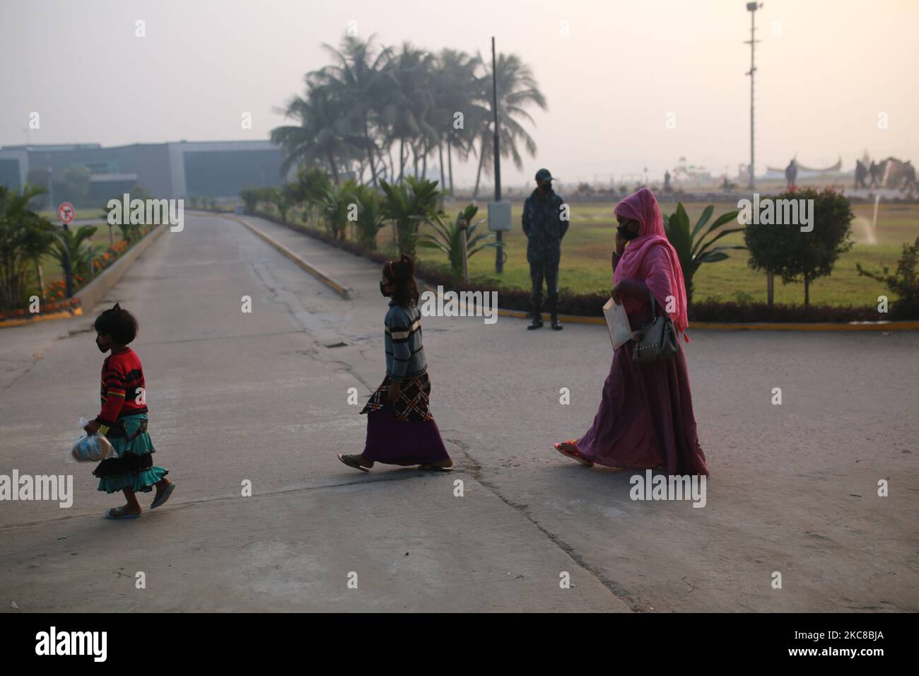 Rohingya refugees are relocated to the controversial flood-prone island ...