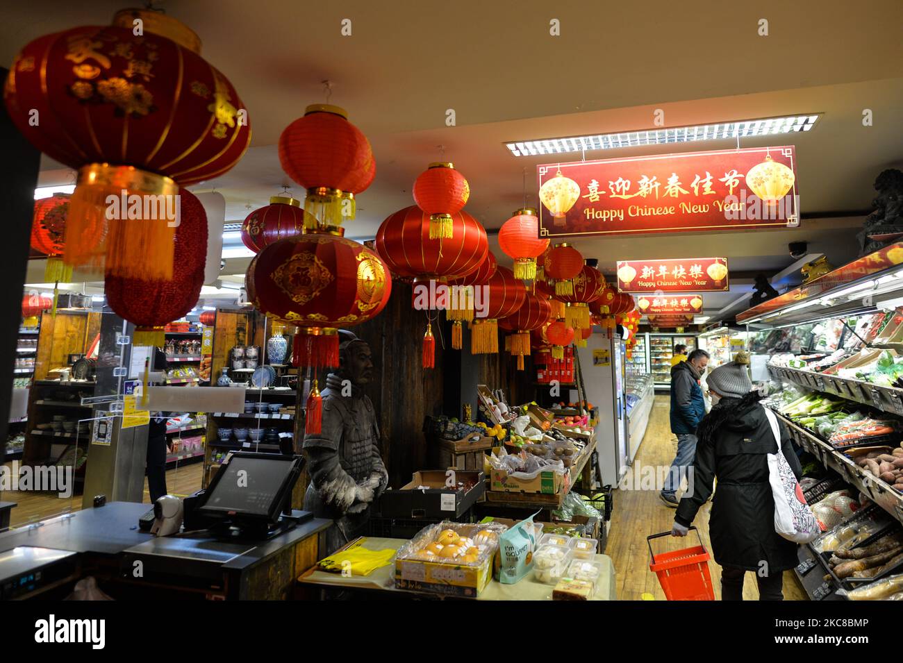 Chinese lanterns seen at the Asia Market in Dublin, Ireland's largest ...