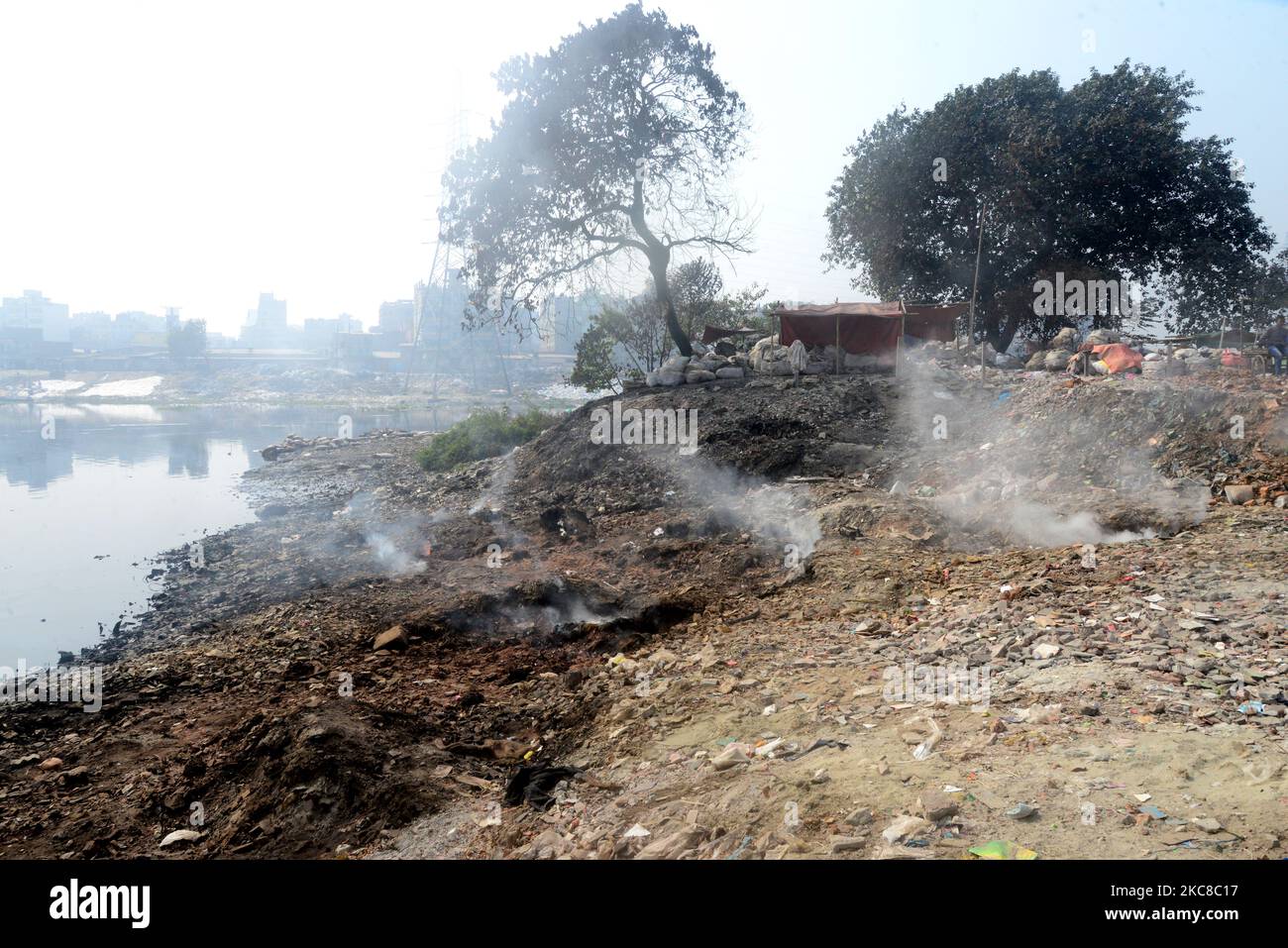 Water pollution by human waste dumped in Buriganga River in Dhaka ...