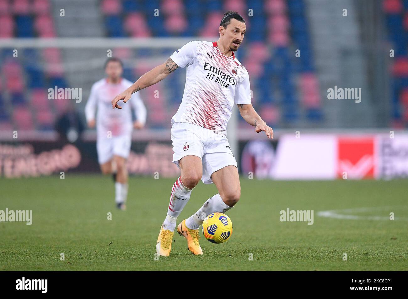 Zlatan Ibrahimovic of AC Milan during the Serie A match between Bologna ...