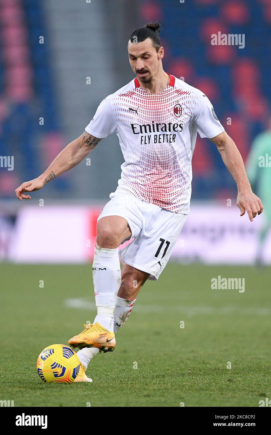 Zlatan Ibrahimovic of AC Milan during the Serie A match between Bologna ...