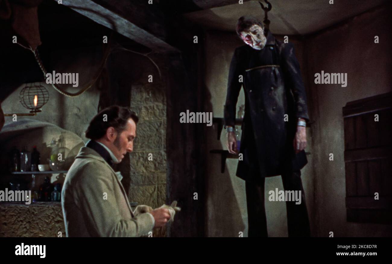 USA. Christopher Lee and Peter Cushing in a scene from the (C)Warner ...