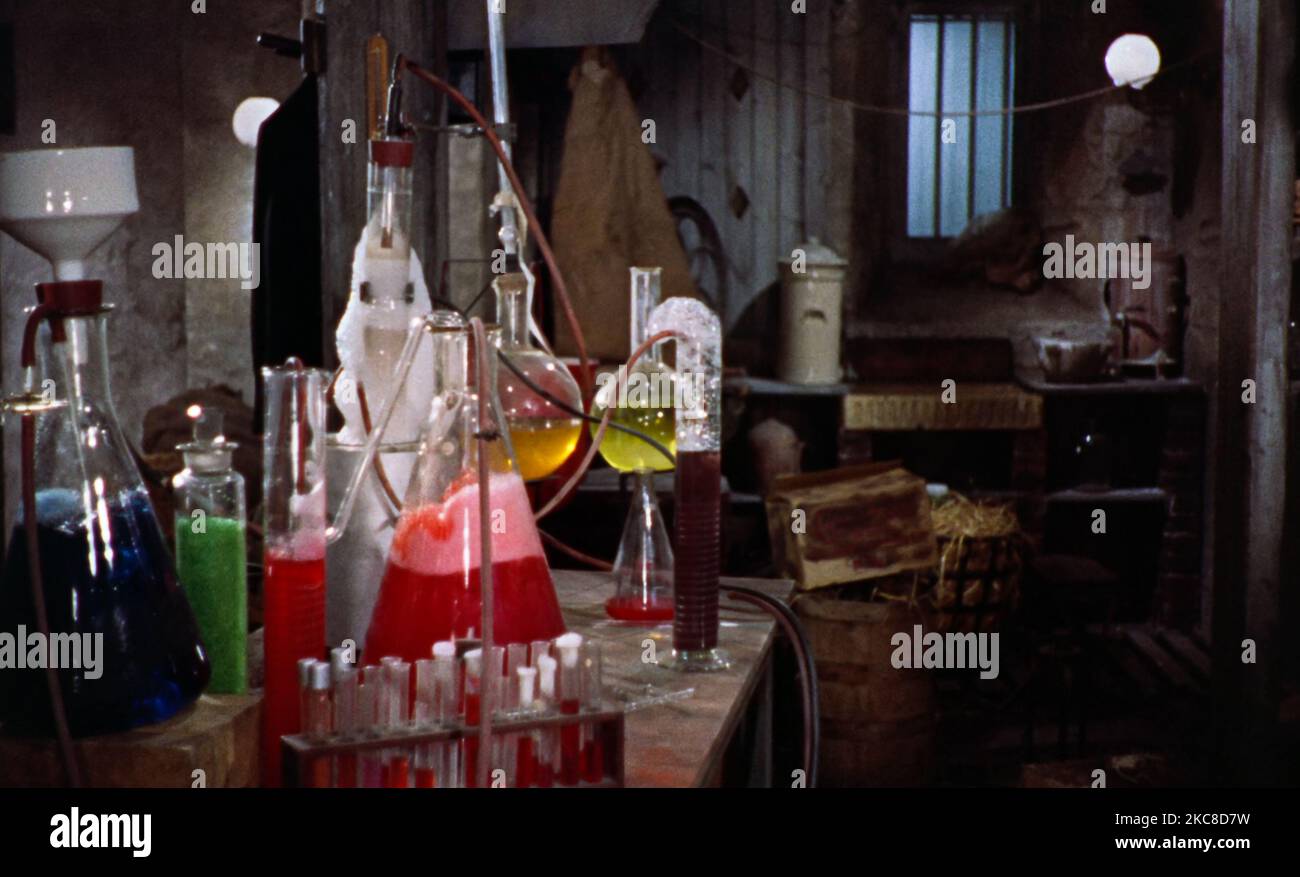 USA. A scene from the (C)Warner Bros. film: The Curse of Frankenstein ...