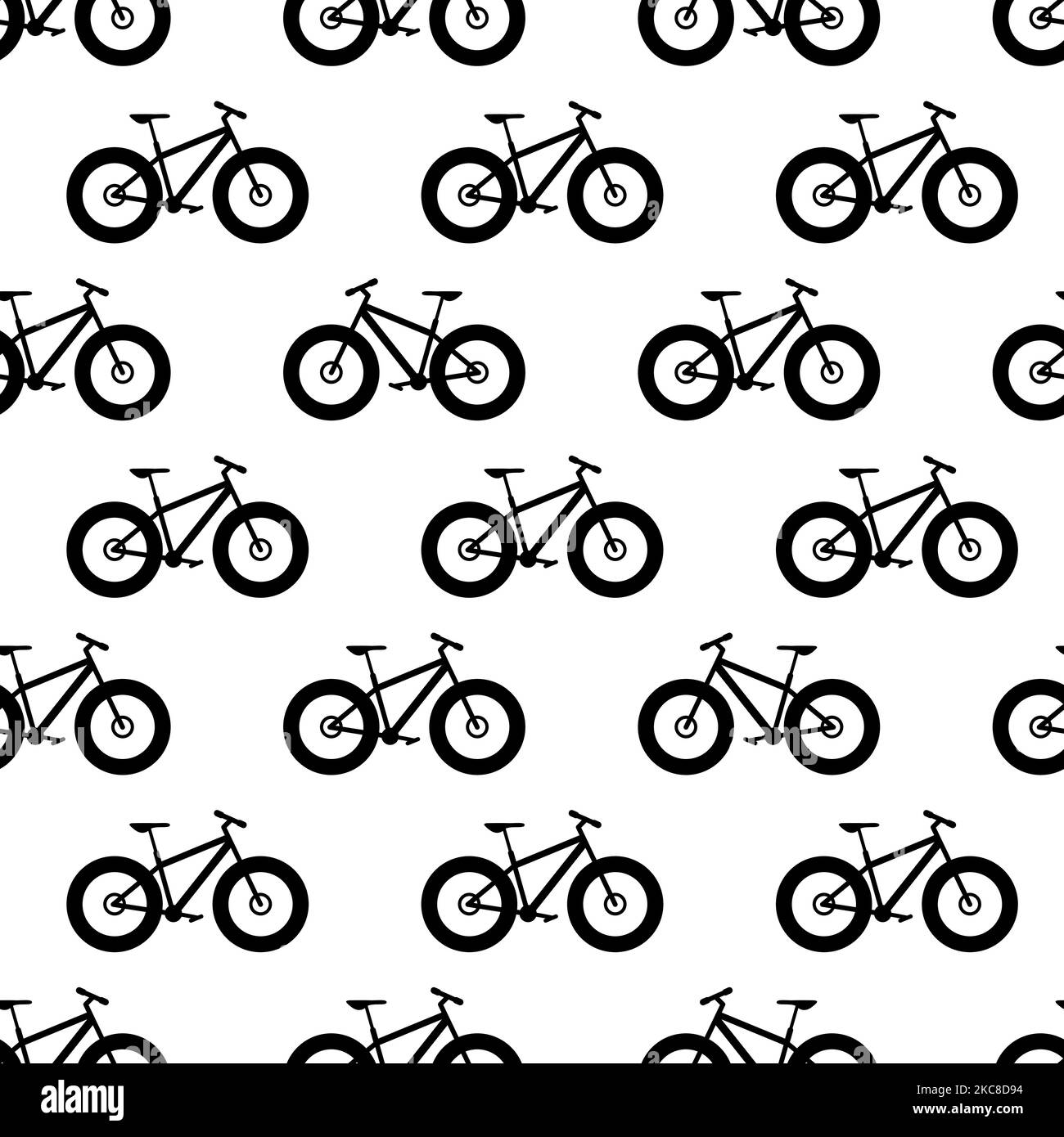 Seamless pattern with fatbikes. Mountain bike background Stock Vector ...