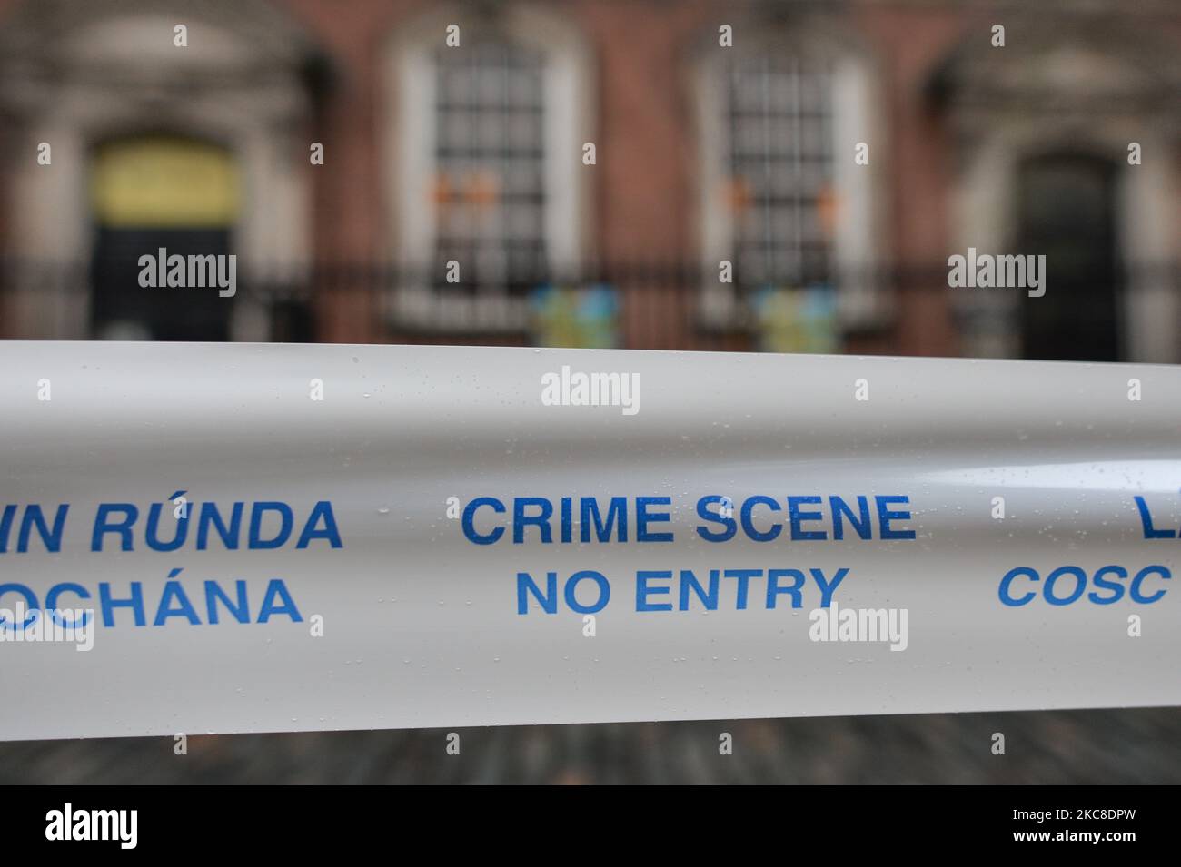 Garda Siochana tape reading 'Crime Scene - No Entry', seen in Temple ...