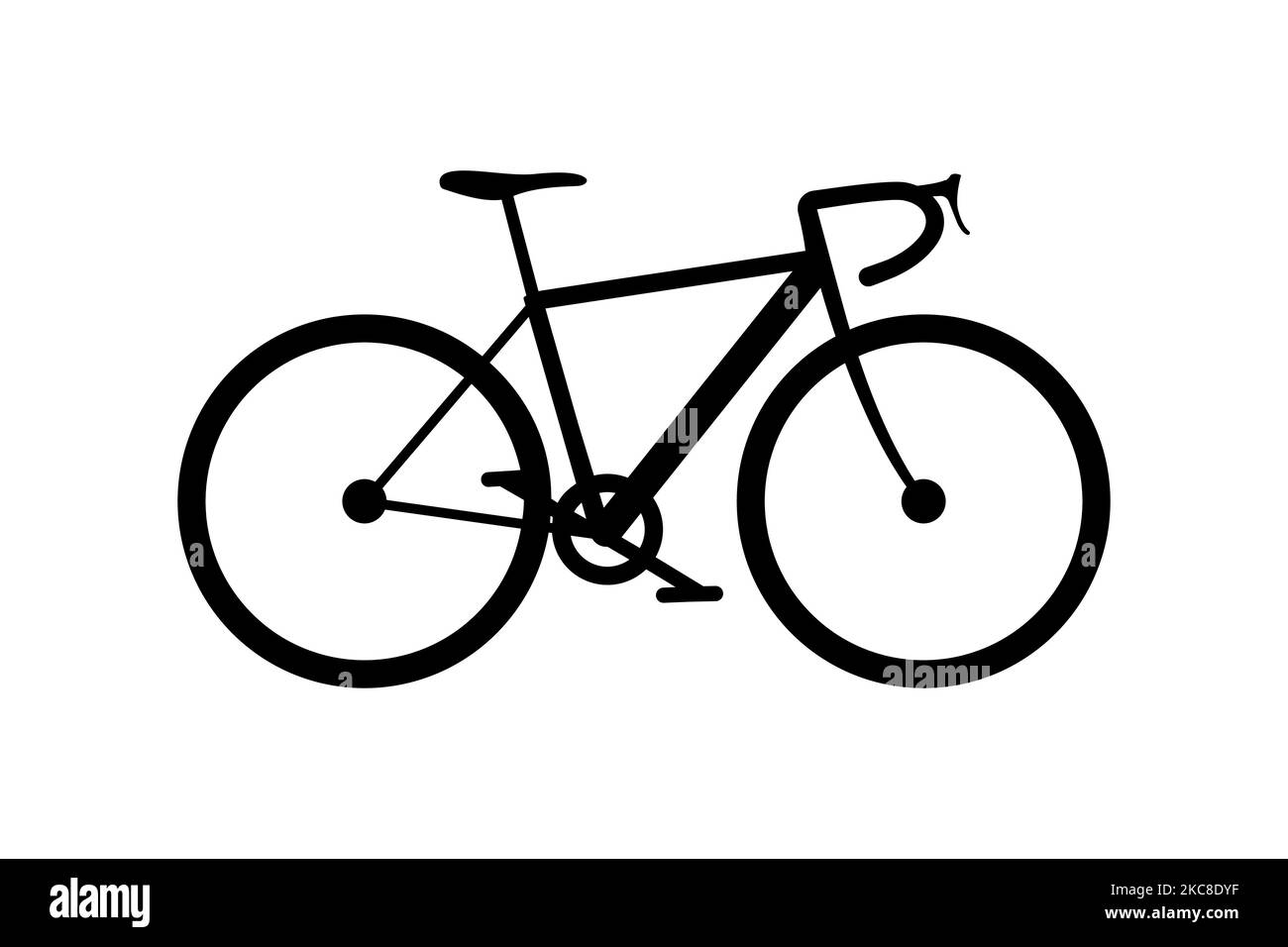 Bicycle vector illustration. Road bike in silhouette Stock Vector Image & Art - Alamy