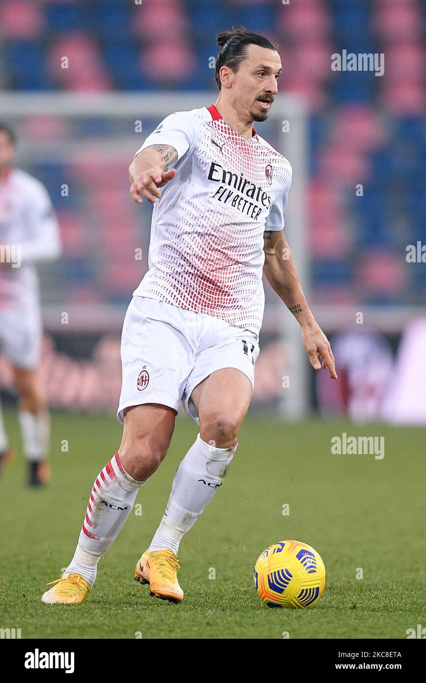 Zlatan Ibrahimovic of AC Milan during the Serie A match between Bologna ...