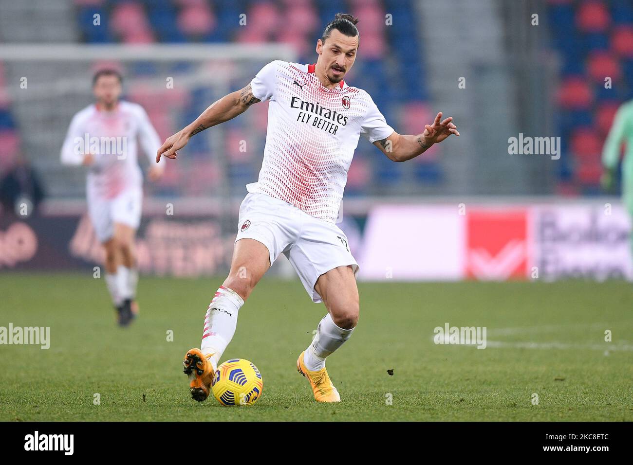 Zlatan Ibrahimovic of AC Milan during the Serie A match between Bologna ...